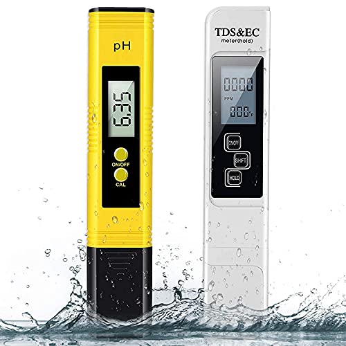 Misaso PH Meter and TDS Meter,Digital Water Quality Tester, 0-9990, and Temperature Measurement 0.01 PH High Precision