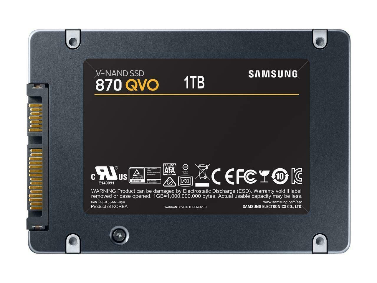 LGDCHCH for MZ-77Q1T0B/AM Samsung 870 QVO Series 2.5" 1TB SATA III V-NAND Internal Solid State Drive (SSD)