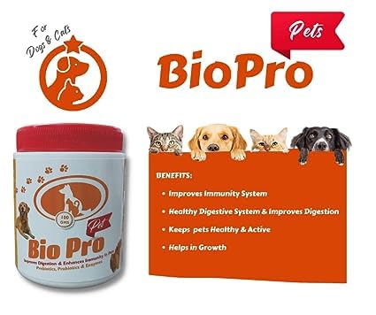 Pets Unique Blend of Prebiotics, Probiotics,Vitamins & Enzymes,Improves Digestion & Builds Immunity in Cats and Dogs 100 gm Each