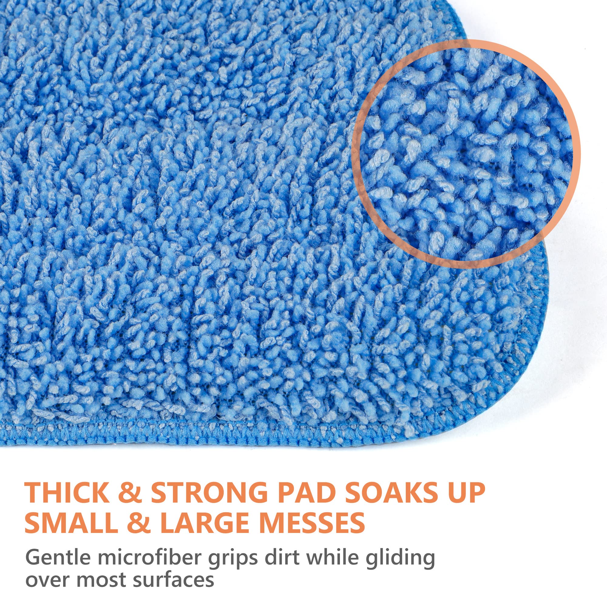 Microfiber Spray Mop Pads, Compatible with Swiffer PowerMop (5 Pack), Reusable Washable Floor Mop Pads Replacement 15.7 x 5.1 inch Dry Wet Mop Pads Refills for Home Kitchen Commercial Floor Cleaning