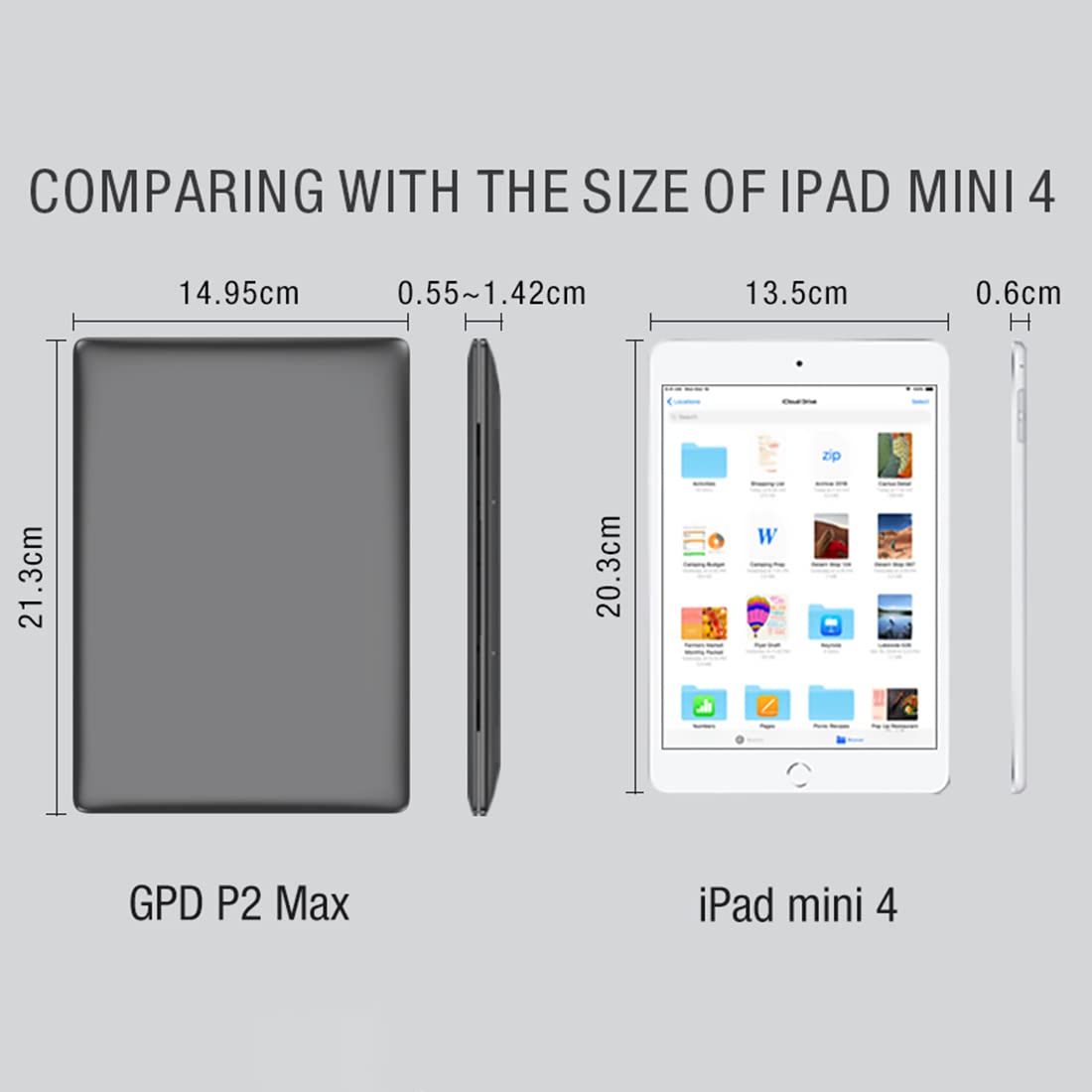 MOCDIY GPD P2 Max Ultrabook Laptop Portable 8.9 Inches Touch Screen Windows 10 Home Mini PC Notebook Laptop 16GB RAM/1TB Storage Built-in Camera