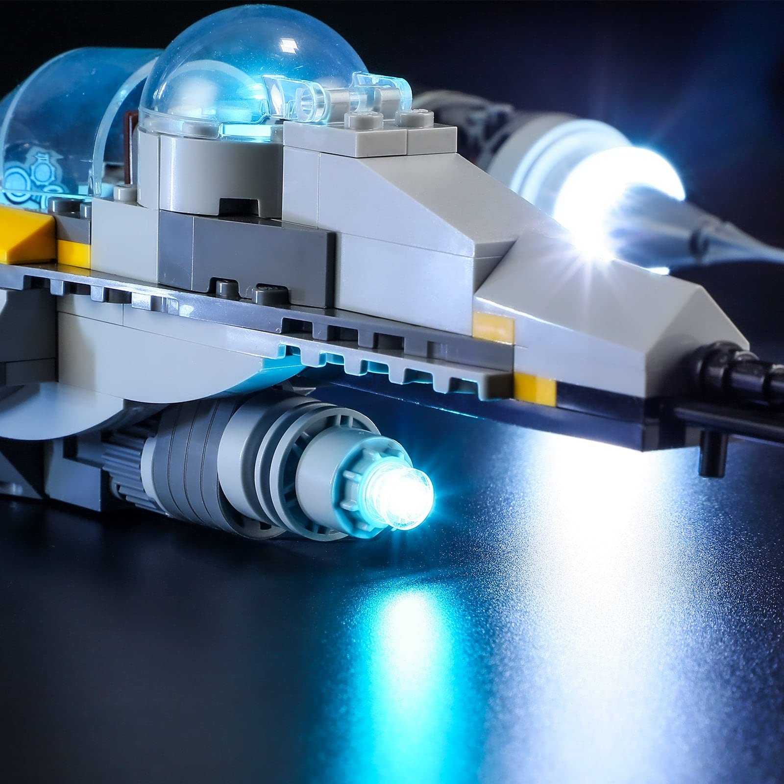 LED Light Kit ONLY - Compatible with Lego The Mandalorian s N 1 Starfighter 75325 - Lego Set NOT Included, Aftermarket Interlocking Building Lighting Accessories
