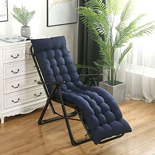 Moonase Patio Chaise Lounger Cushion, Indoor/Outdoor Rocking Chair Sofa Cushion with 6 Ties,Soft Padded Chaise Swing Bench Cushion, 61Inch