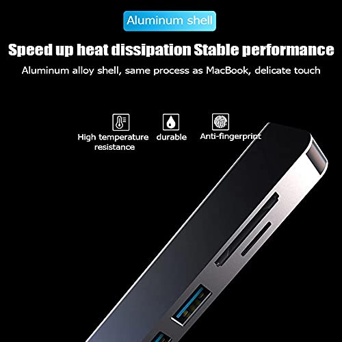N/A USB HUB C Adapter 6 in 1 USB C to USB 3.0 HDMI-Compatible Dock USB-C Type C 3.0 Splitter