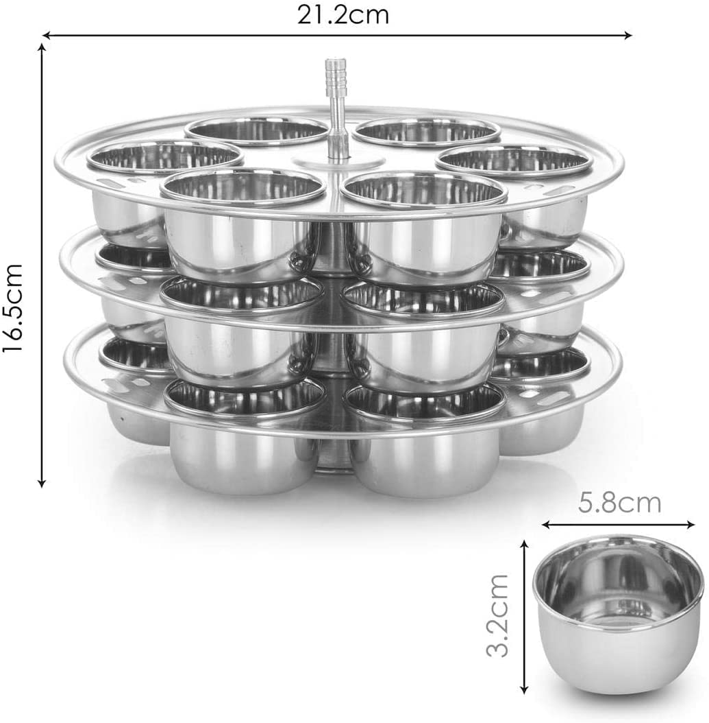 KERAM Stainless Steel Bakeware Set for Muffins-Pan/Puddings/Yogurt/Egg-Poaching/Cupcakes/Mini-Flans/egg-tart/Custard-pans/cookware-sets - 6/8 QT Instant-insta-Pot in Pot Multipurpose use unique gift