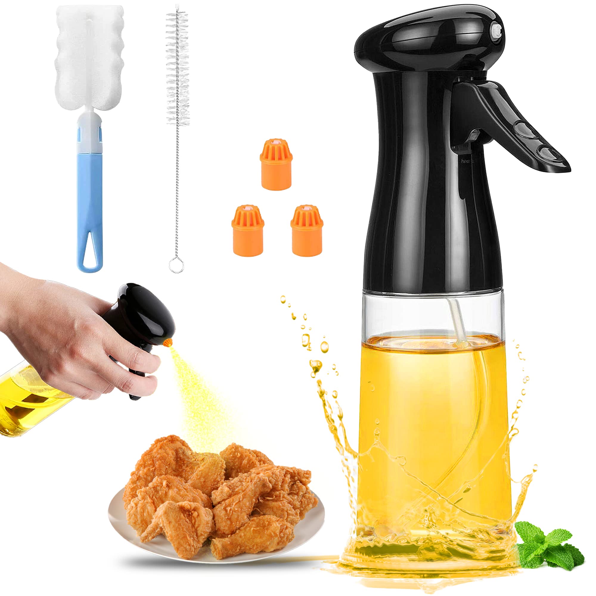 Jabs Own Olive Oil Sprayer - Oil Spray Bottle - Mister Spray Bottle - Oil Dispenser Bottle for Kitchen - Oil Sprayer for Cooking - Continuous Spray Bottle for Olive Oil, Vinegar & BBQ