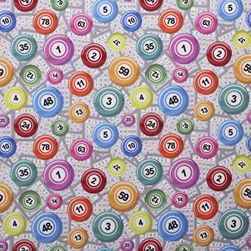 Mook Fabrics Cotton Bingo, Multi Cut by The Yard