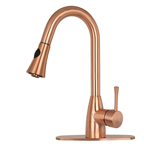 One-Handle Pull-Down Copper Kitchen Faucet - Five Years Warranty Akicon …