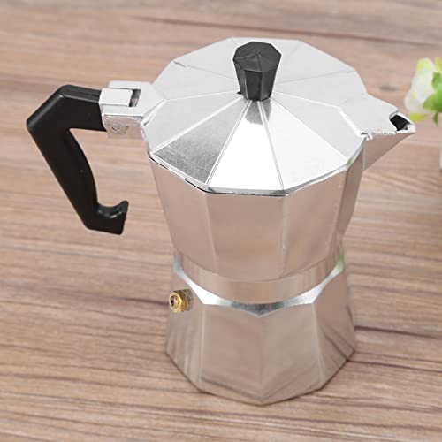 Iconic Stovetop Espresso Maker,Espresso and Coffee Maker, Makes Real Italian Coffee,Moka Pot for Classic Italian and Cuban Café Brewing,Moka Pot 2 Cup,Silver