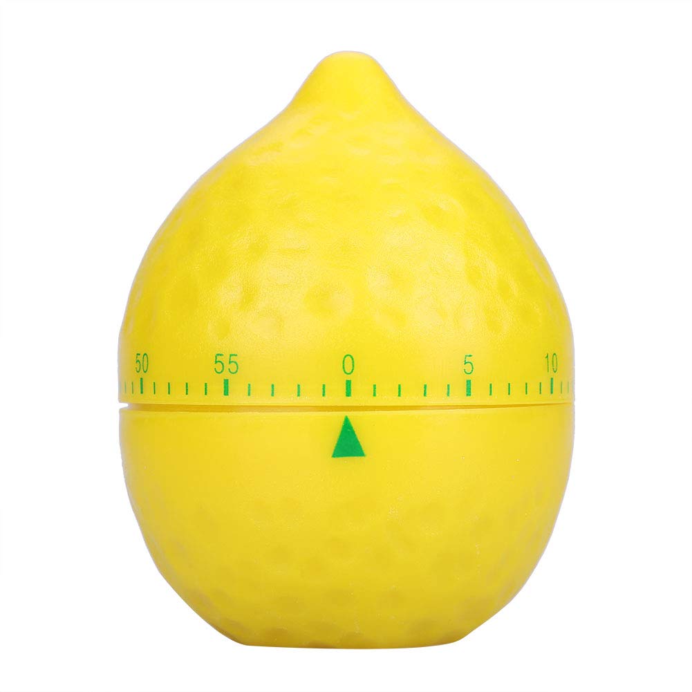 Kitchen Timer,60 Minutes Cooking Timer, Cute Craft Lemon Classroom Timer with 360° Rotating Countdown, Durable Mechanical Lemon Reminder, Kitchen Timer Clock for Kids Teachers Adults