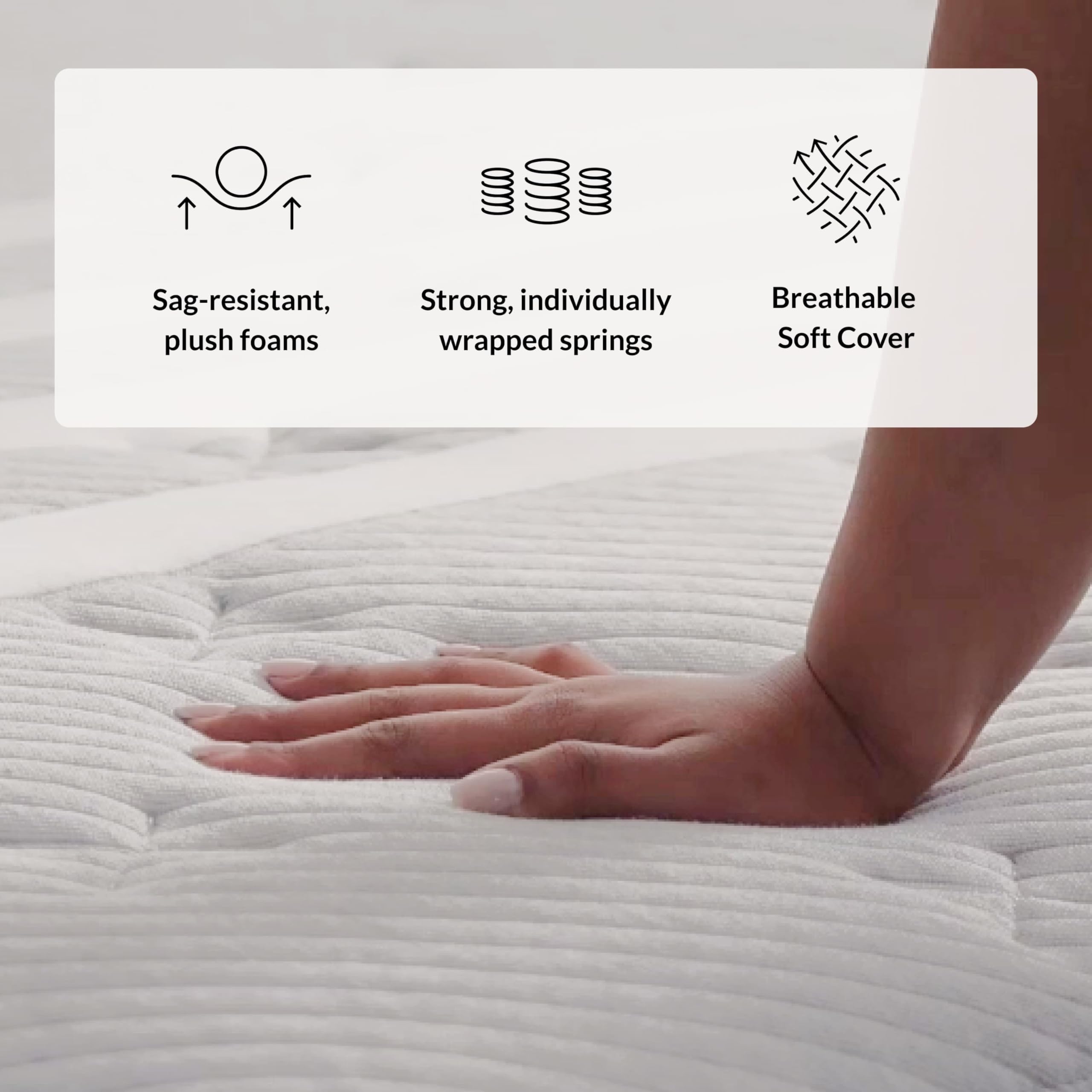 Leesa King Size Plus Hybrid Mattress, Medium Firm Firmness, Engineered for Plus Sized Sleepers, 13", CertiPUR-US Certified, 100-Night Trial