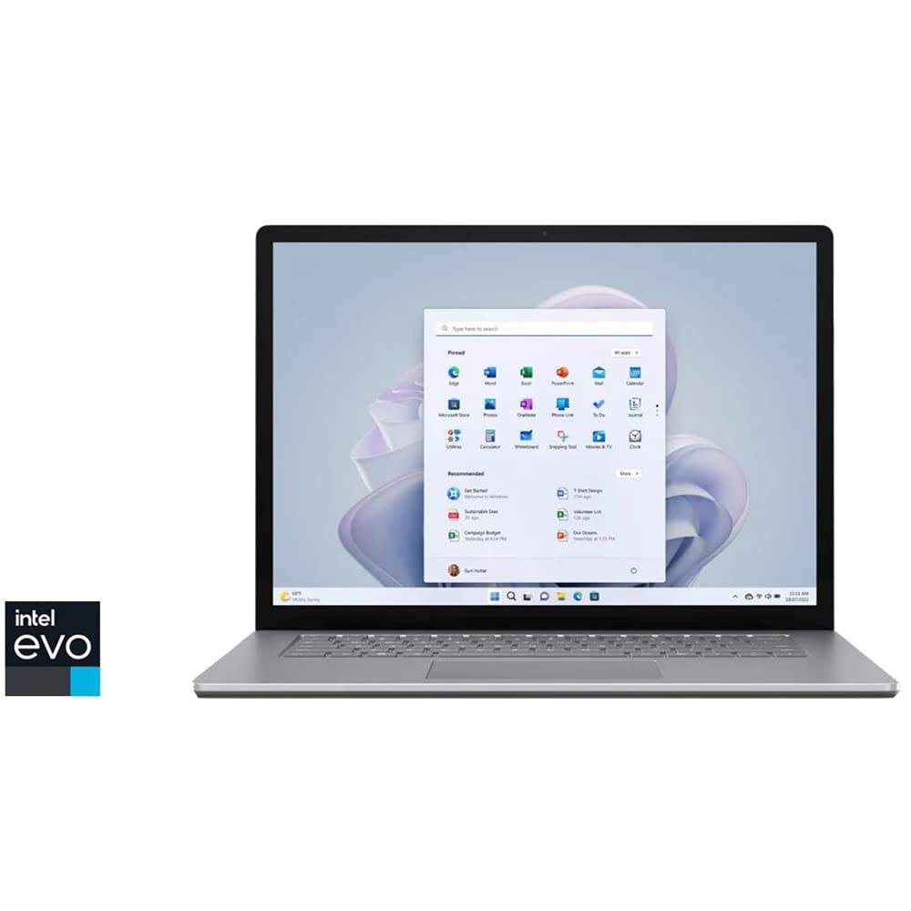 Microsoft QZI00001 Surface Laptop 5 13.5" Intel i5, 8GB/256GB Touch, Platinum Bundle 365 Personal 15 Month Subscription