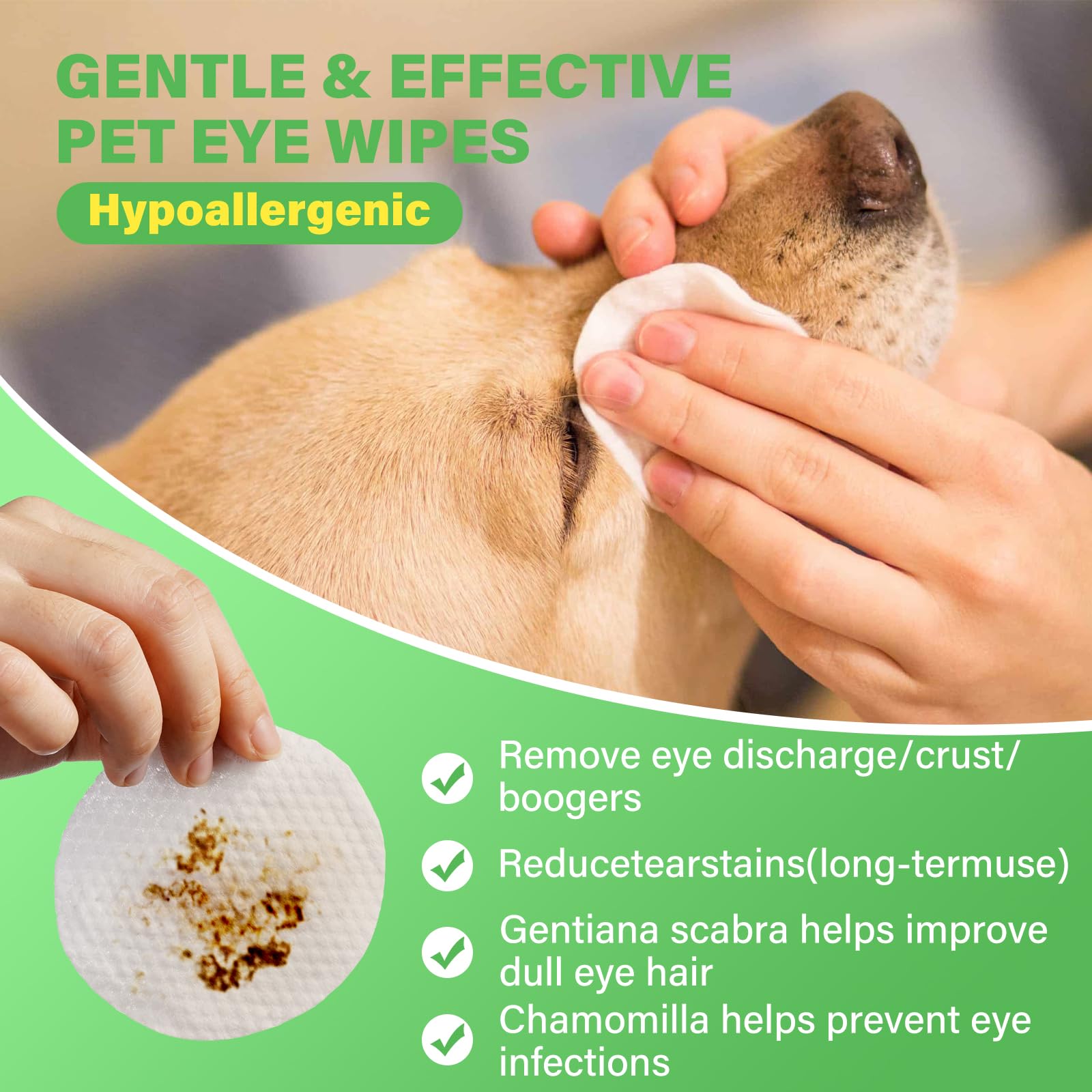 Pet Care Bundle, Tear Stain Remover and Finger Wipes β Gentle, Safe, and Convenient Eye and Ear Cleaning for All Breeds and Ages