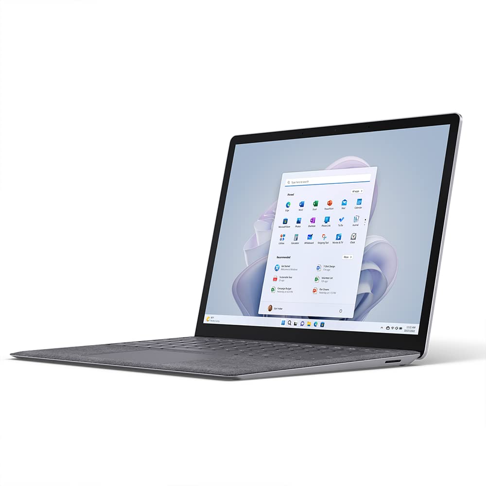 Microsoft QZI00001 Surface Laptop 5 13.5" Intel i5, 8GB/256GB Touch, Platinum Bundle 365 Personal 15 Month Subscription