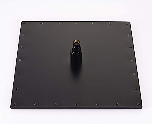 NeierThodore LED 16 Inch Square Shower Head Replacement with Rotatable Ball,Oil Rubbed Bronze