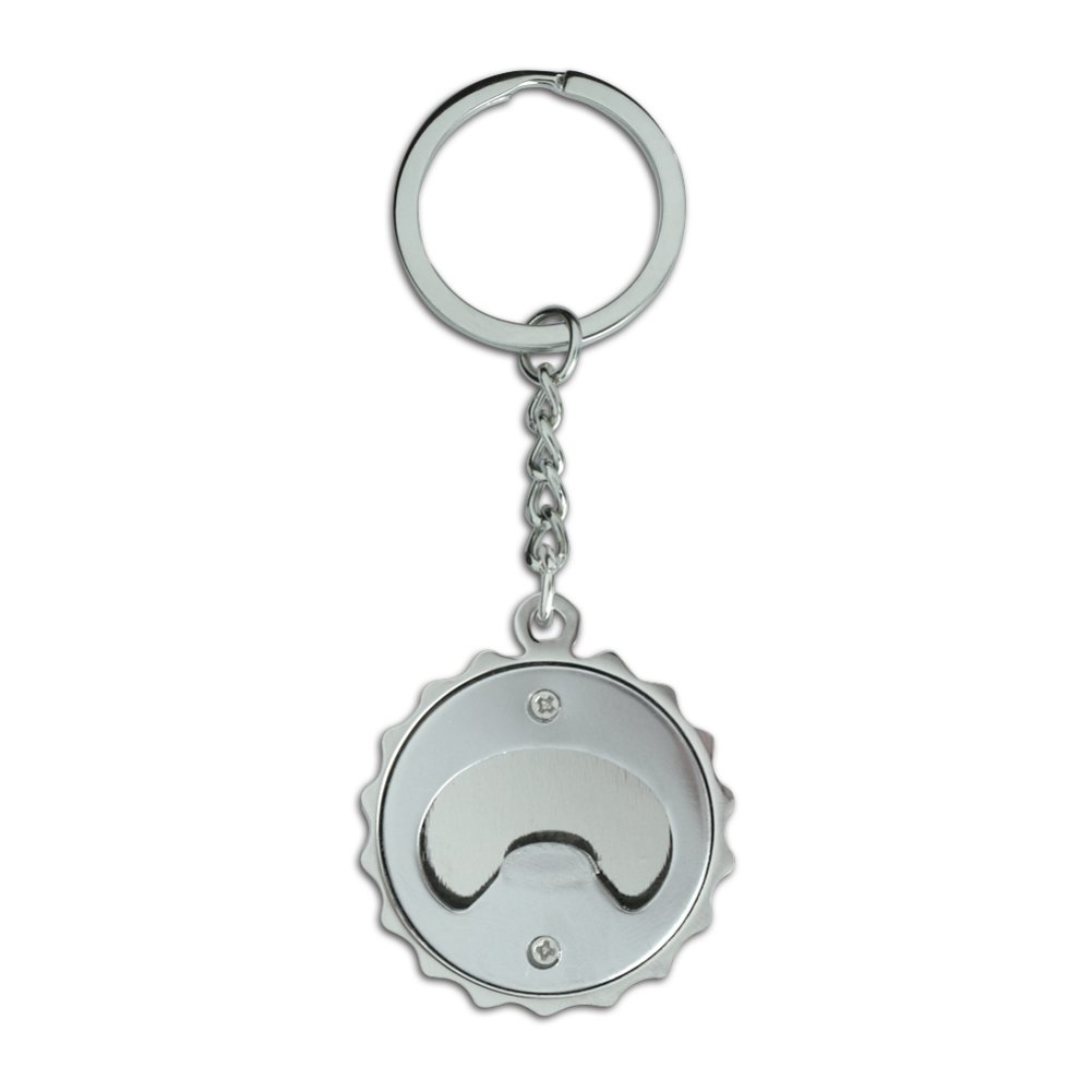 Looney Tunes Tweety Bird Chrome Plated Metal Pop Cap Bottle Opener Keychain Key Ring