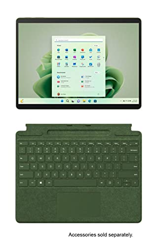 Microsoft Surface Pro 9, 13.3" Touchscreen 2-in-1 Tablet, 12th Gen Intel Core i7-1255U, Intel Iris Xe Graphics, 16GB DDR5 RAM, 256GB SSD, Windows 11h, Forest, Device Only, with Stylus Pen