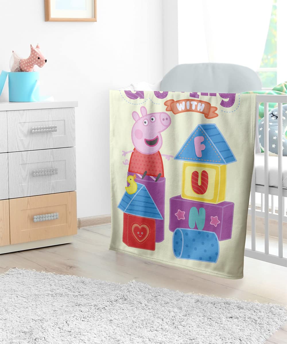 LOGOVISION Peppa Pig Lightweight Baby Blanket, 30"X40", Baby Blanket Design Unisex for Infants Girls & Boys
