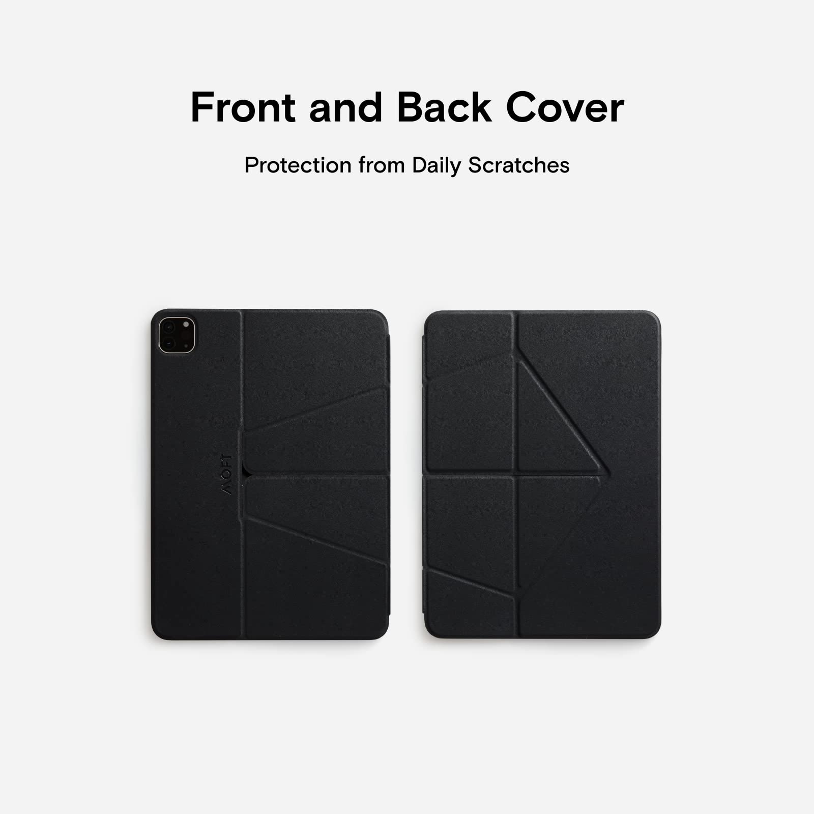 MOFT Adjustable Tablet Stand for Desk, Leather Folio iPad Tablet Stand Holder Magnetic Cover with Multiple Viewing Angles, Auto Wake/Sleep, Compatible with iPad Pro 11-in 2018-2022/iPad Air 2022/2020