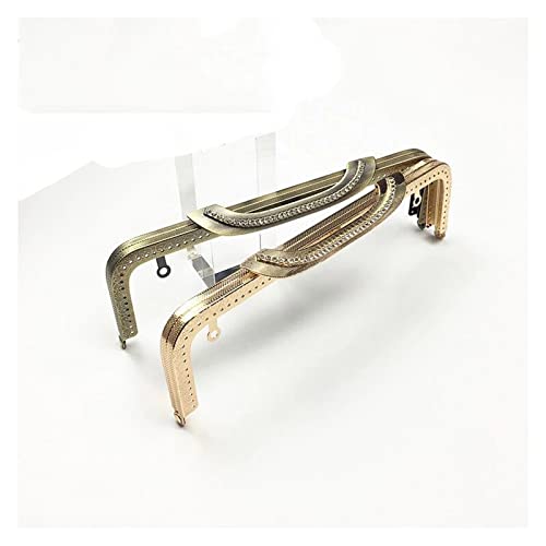 LEPSJGC Bronze Knurling Purse Frame Diamond Handle Women Handbag Metal Clasp Hardware Accessories