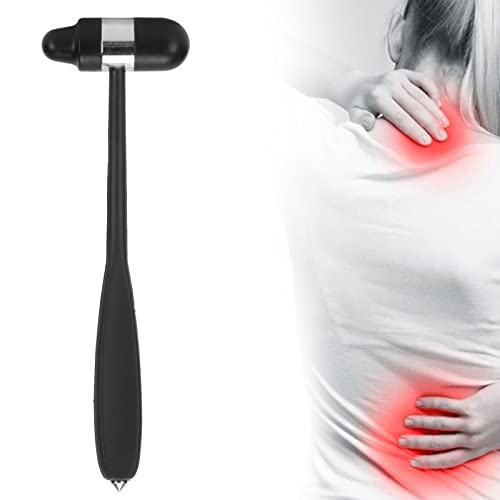 Neurological Hammer, Neurological Examination Hammer Massage T Shape Silicone Head Percussion Hammer with Pointed Tip Handle for cutaneous and Superficial responses