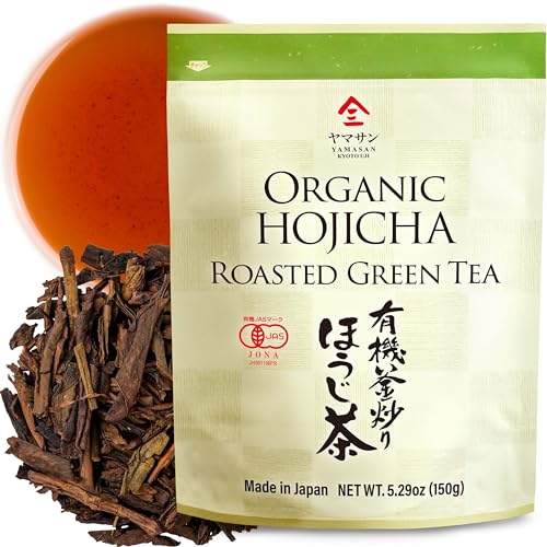 Hojicha Tea, Roasted green Tea, Low caffeine, JAS Certified Organic, Japanese Tea, 150g Bag ćYAMASANć