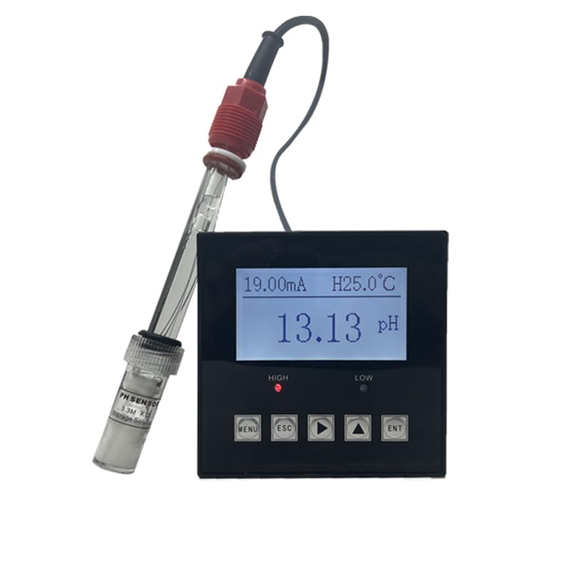 PH Tester Industrial Online pH Meter Controller Wastewater Composite Electrode Probe Sensor Detector Meter