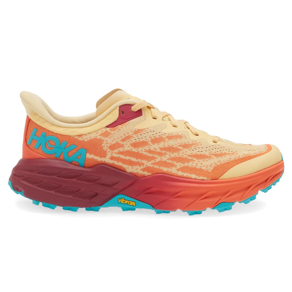 HOKA ONE ONE Speedgoat 5 Womens Shoes Size 7, Color: Deep Lake/Ceramic