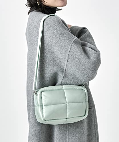 LeSportsac PUFFY MINI CUBE/3973 Women's Shoulder Bag, Pistachio Pop