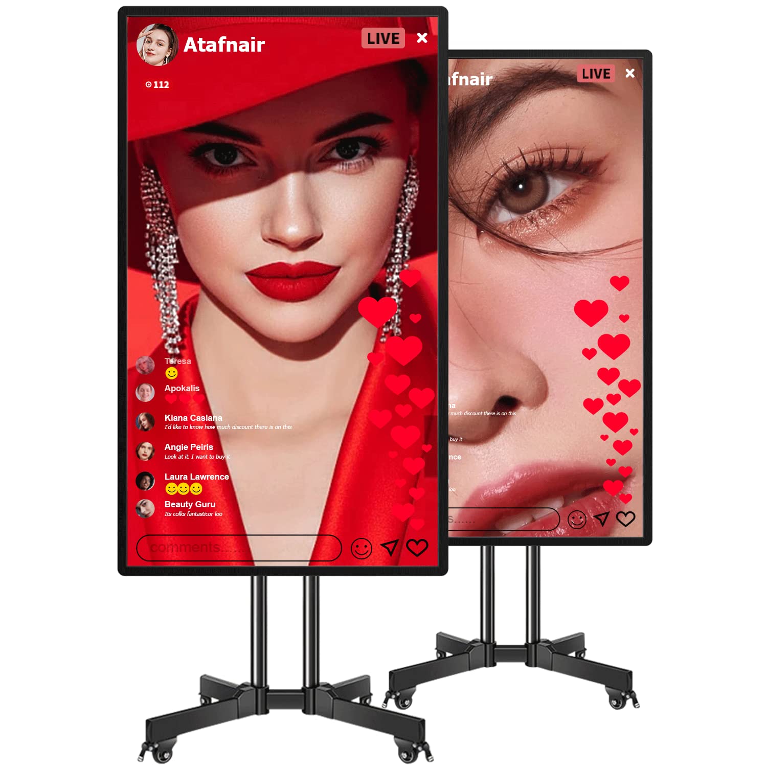 JYXOIHUB,43 Inch Live Streaming Equipment Smart Digital Whiteboard All-in-one USB Screen Mirroring from Android and iOS for YouTube TikTok Facebook Instagram, etc Live Streaming(Board Only)