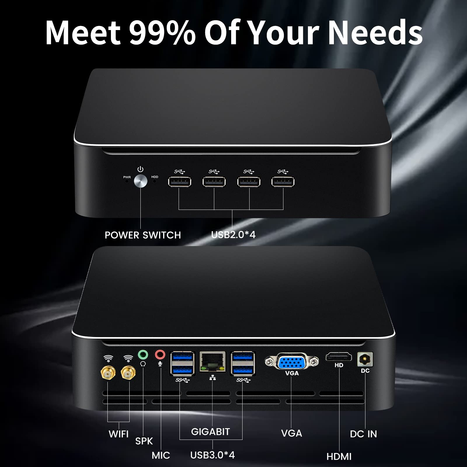 Mini Computers, KINUPUTE Gaming Desktop PC Core i7-8706G 3.1-4.1GHz, Radeon RX Vega M GL/GH 4G Graphics, Windows 11 Pro, 16G DDR4/ 512G NVME SSD, HDMI, VGA, 4K@60Hz, Dual-band Wifi, Bluetooth4.0, HTPC