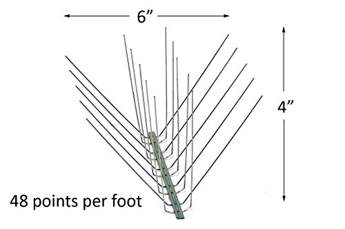 Nixalite Stainless Steel Bird Spikes E-Spike (8 Ft. (4-2 Ft. Strips))