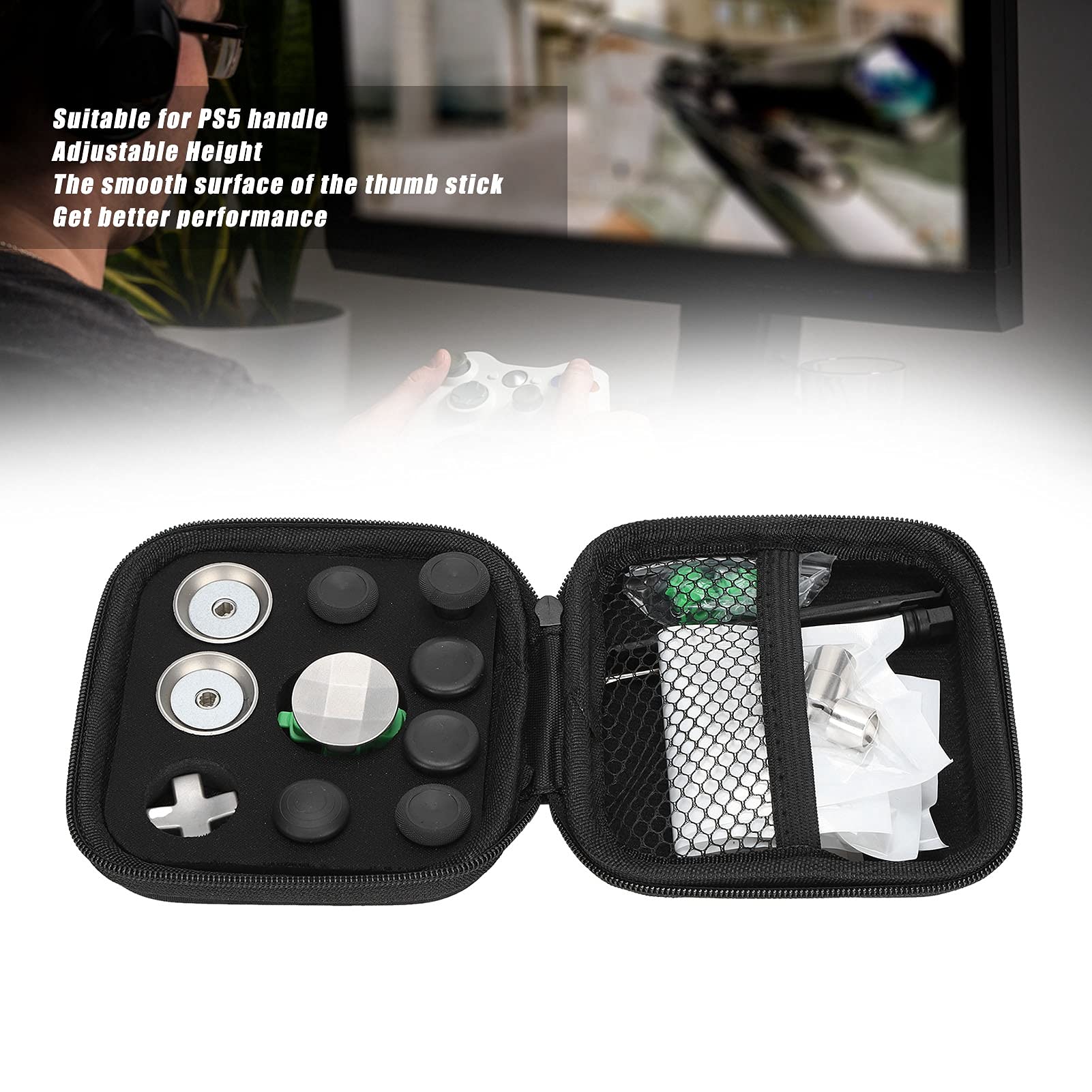 KOSDFOGE Controller Buttons Replacement Metal Modification Buttons Set Compatible with PS5 Game Controller