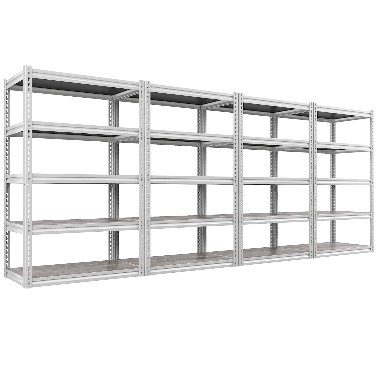 REIBII Garage Shelving Load 2500LBS Wide Storage Shelves Adjustable Sturdy Heavy Duty Shelving Deep Metal Shelves for Storage Tall Metal Shelf, Organize for Pantry Kitchen