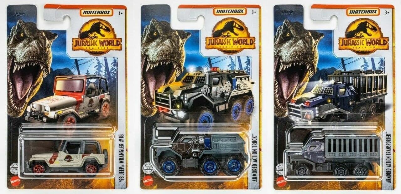 Matchbox Jurassic World Dominion Diecast Vehicles 2021 Set of 6 from Release FWM90-956M