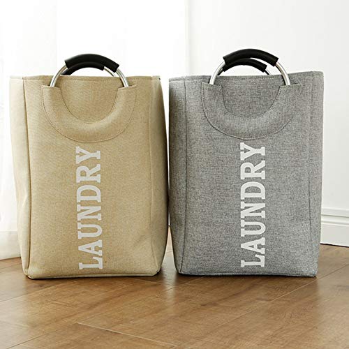 PanKers Washing Baskets For Laundry Toy Storage Basket Folding Laundry Baskets Collapsible Laundry Baskets Collapsable Laundry Baskets Small Storage Basket Beige,One Size, Gray