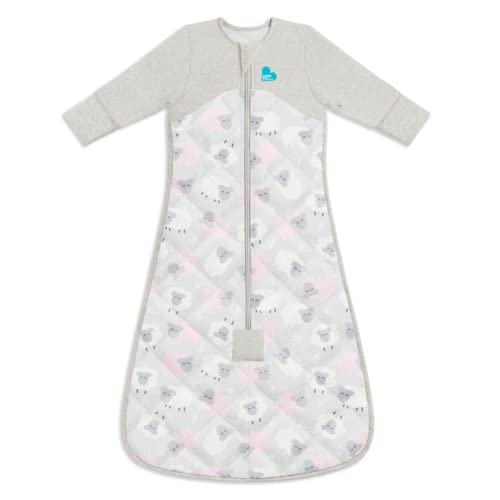 Love to Dream Organic Merino Wool Warm Baby Sleep Bag (6-18 Mo), Super Soft Temp Regulating Sleeping Sack, 2.5TOG Warm Wearable Blanket, Pink