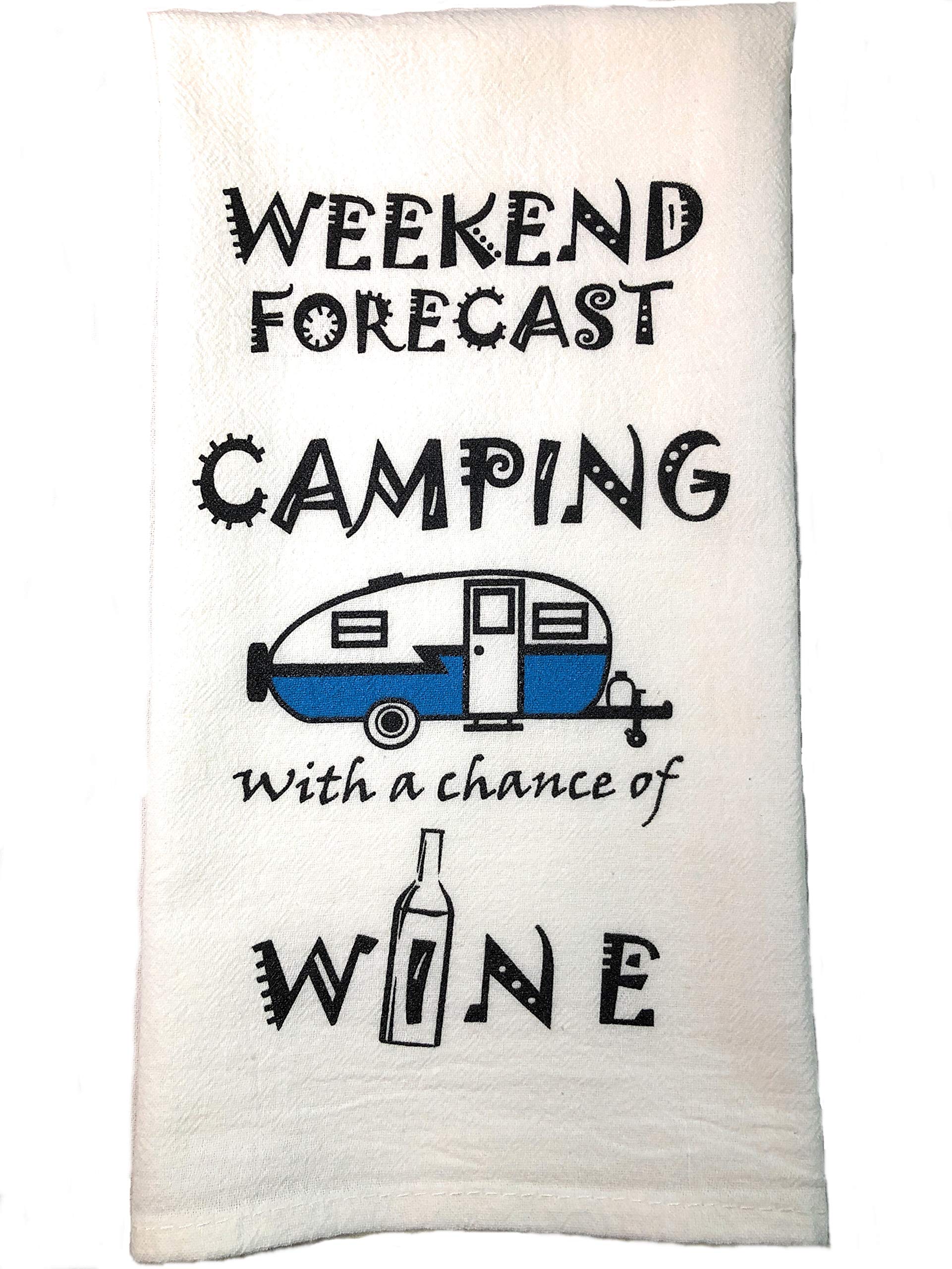 JTEC Camping Dish Towels, Camper RV Dish Towel, Camping Dish Cloth. Vintage Camper Decor - Camper Accessories- Kitchen Towel Linen with Funny Sayings RV