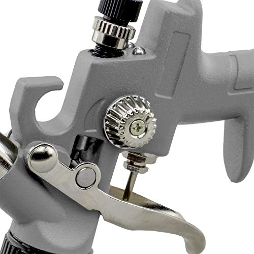 NuMax SPSC15 Pneumatic 1.5mm Tip Gravity Feed Spray Gun with 400cc Aluminum Cup , Gray