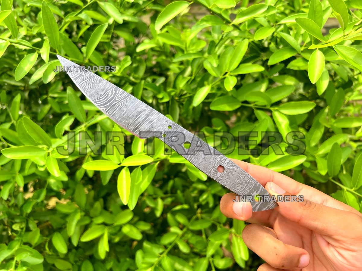 JNR Traders Damascus Steel Blank Blade Knife Making Material 9" Handmade Damascus Paring Knife Blank Blade Full Tang 352 Layers jnr3720