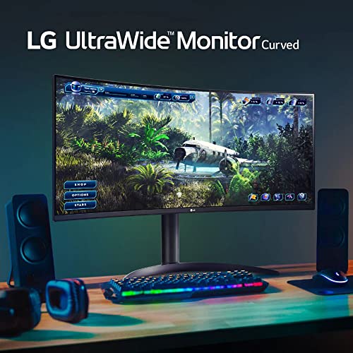 LG 34WP75C-B 34" Curved UltraWide QHD Monitor with AMD FreeSync Bundle with Deco Gear Wired Gaming Mouse and Deco Gear Large Extended Pro Gaming Mouse Pad
