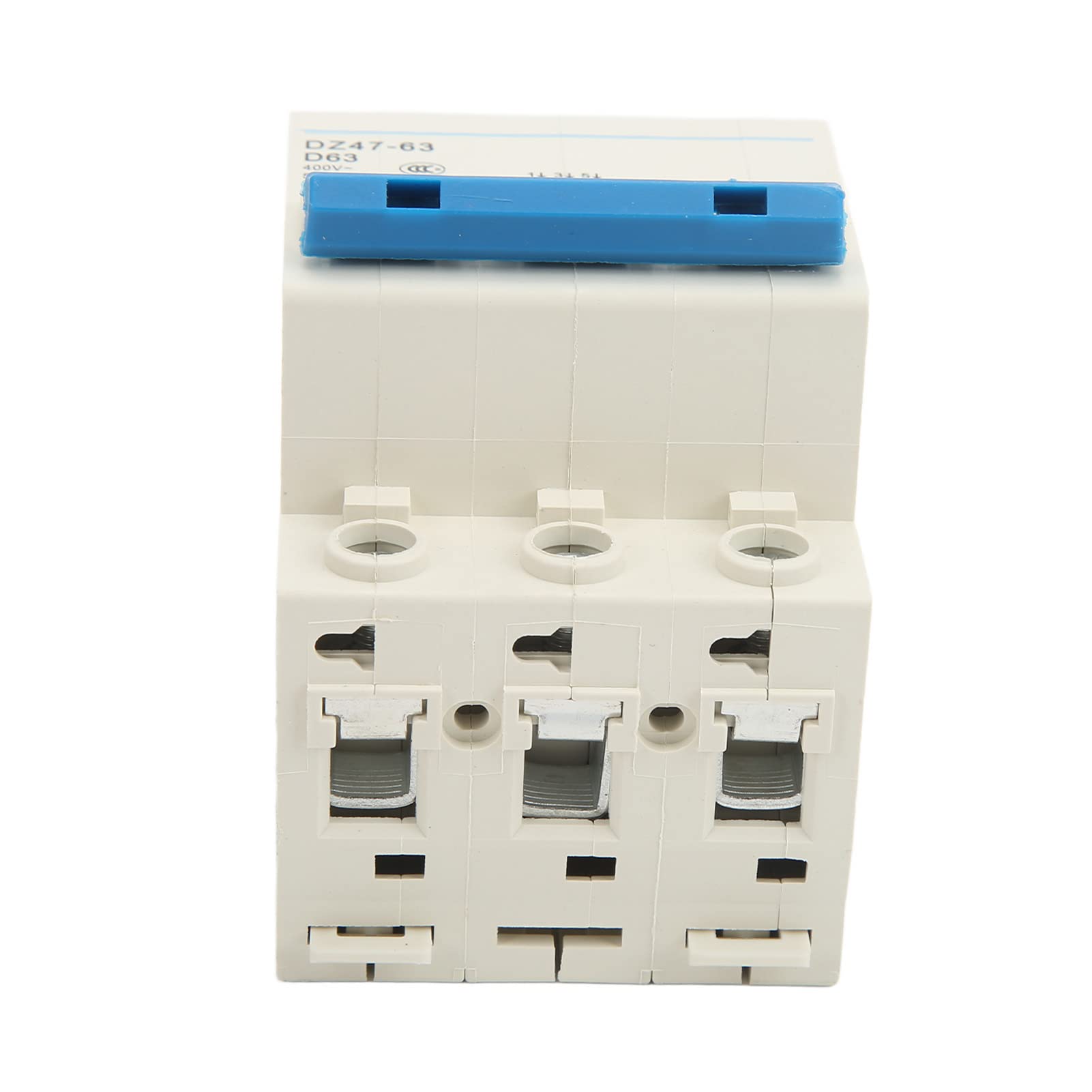 Miniature Circuit Breaker, 63A 400V 50Hz 4500A AC 3P DIN Rail Mount Circuit Breaker Air Switch Overload Protection Current Circuit Breaker DZ47-63 D63
