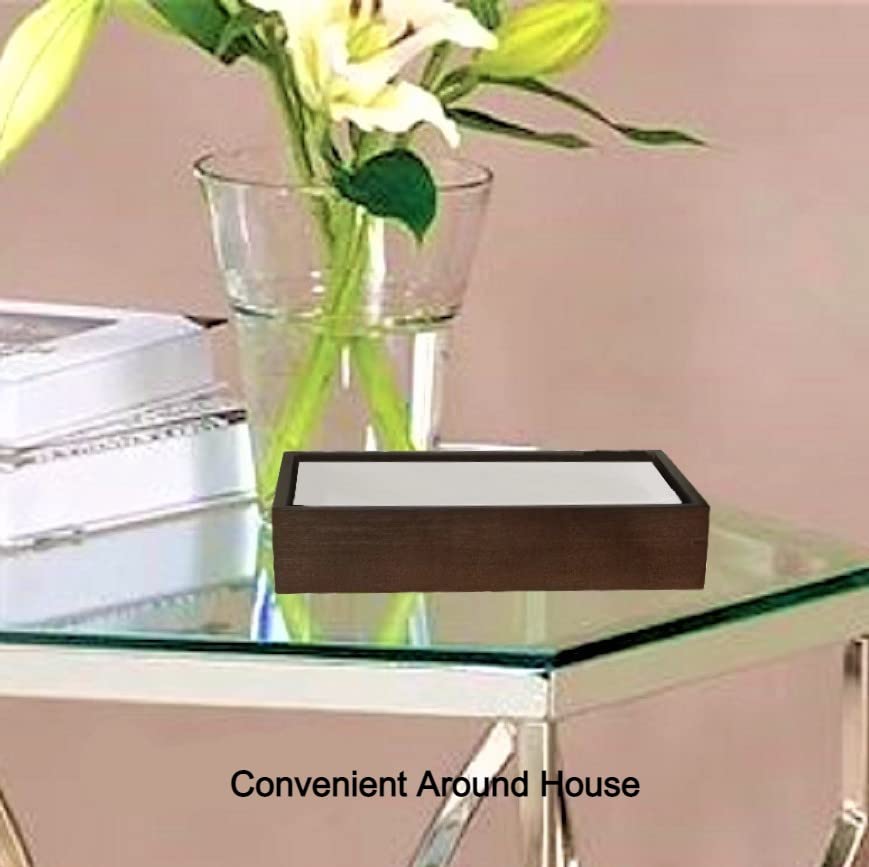 Kitchen Noble Bamboo Guest Towel Holder In Dark Walnut (9.75''x 5.50''x 2'') β Bathroom Napkin Tray β Organizer Box - For Desk, Bathroom, Dining Table, Kitchen Counter & Drawers (KN082522)