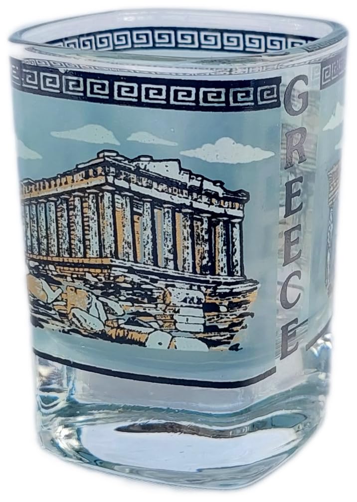 holyland souvenir New Shot Glass Greek Greece Attica Tequila glass Greece Acropolis Parthenon