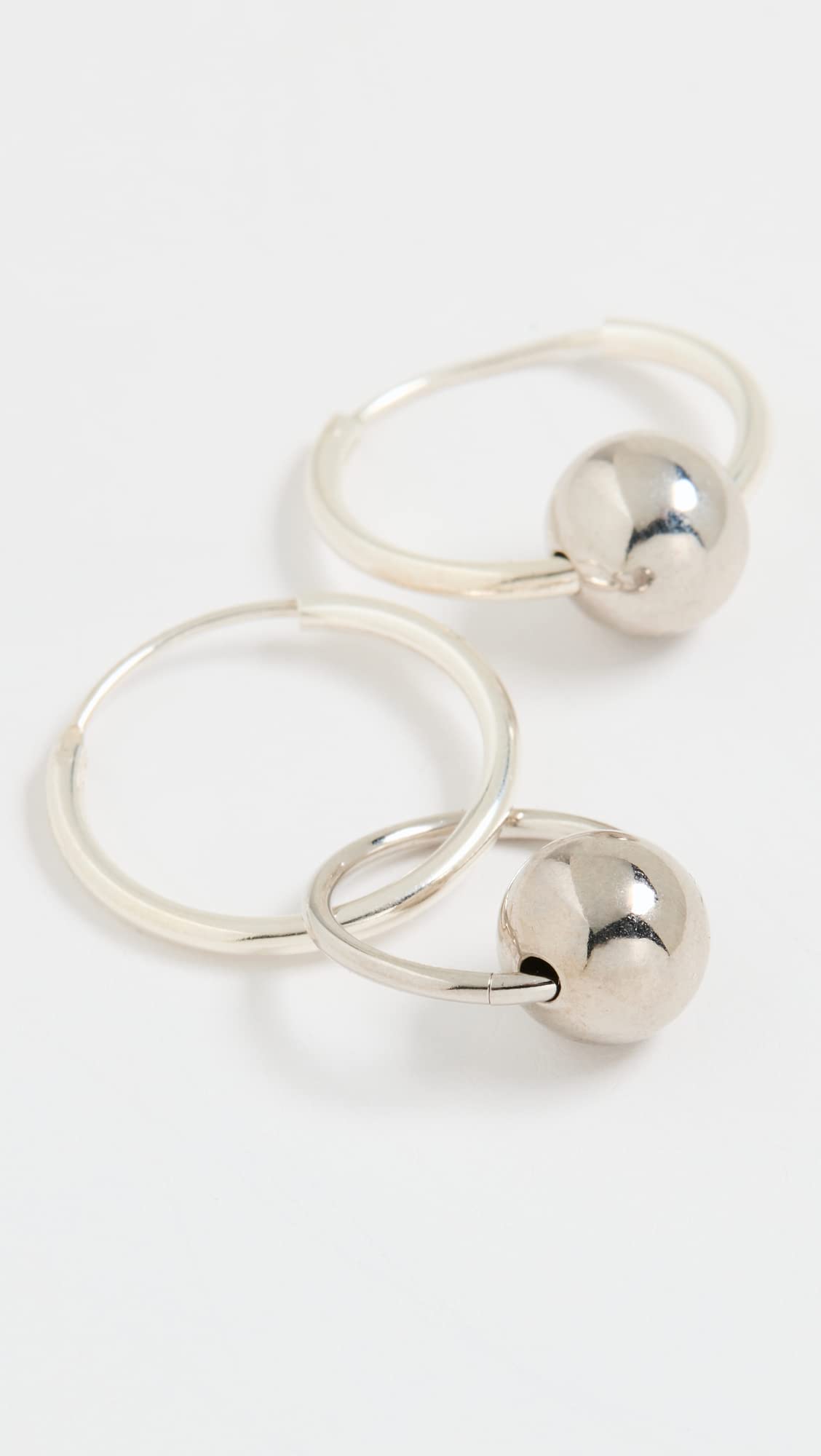 Justine Clenquet Women's Lana Hoops, Palladium, Silver, One Size