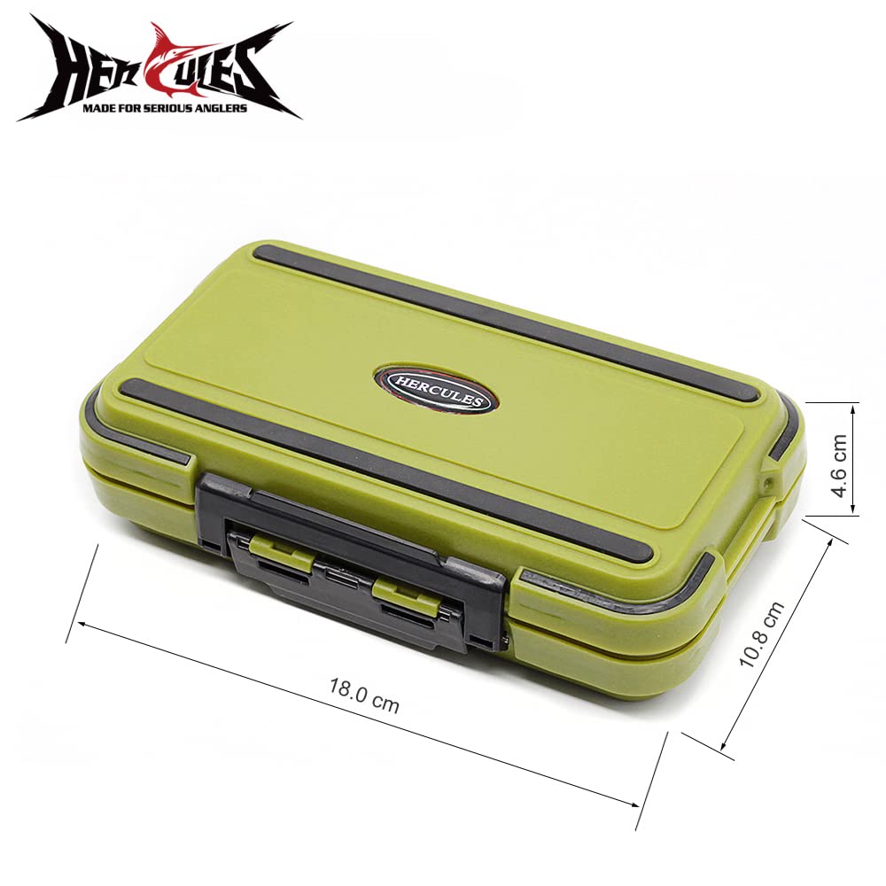 HERCULES Fishing Storage Plastic Tackle Box Lure Storage Box with Removable Dividers