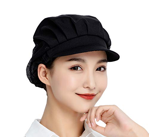 Jaspfct 4pcs Chef Hat Food Service Hairnets Kitchen Cooking Cap for Women HT001B4