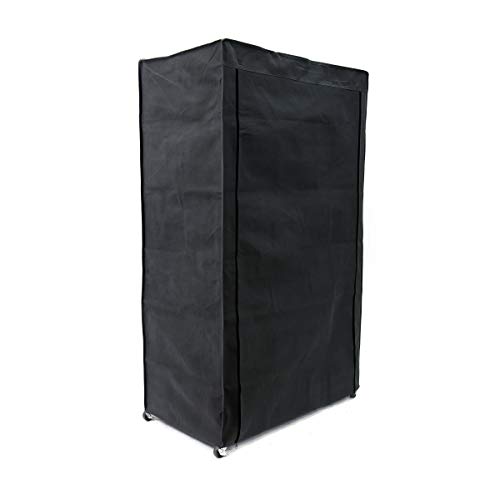 Origami Shelf Cover for Wire Shelves - Large Storage Unit Covers 4-Shelf Rack with Zipper Closure for Easy Access - Compatible with Origami R5 and Other 60" Tall Storage Shelving Units - Black