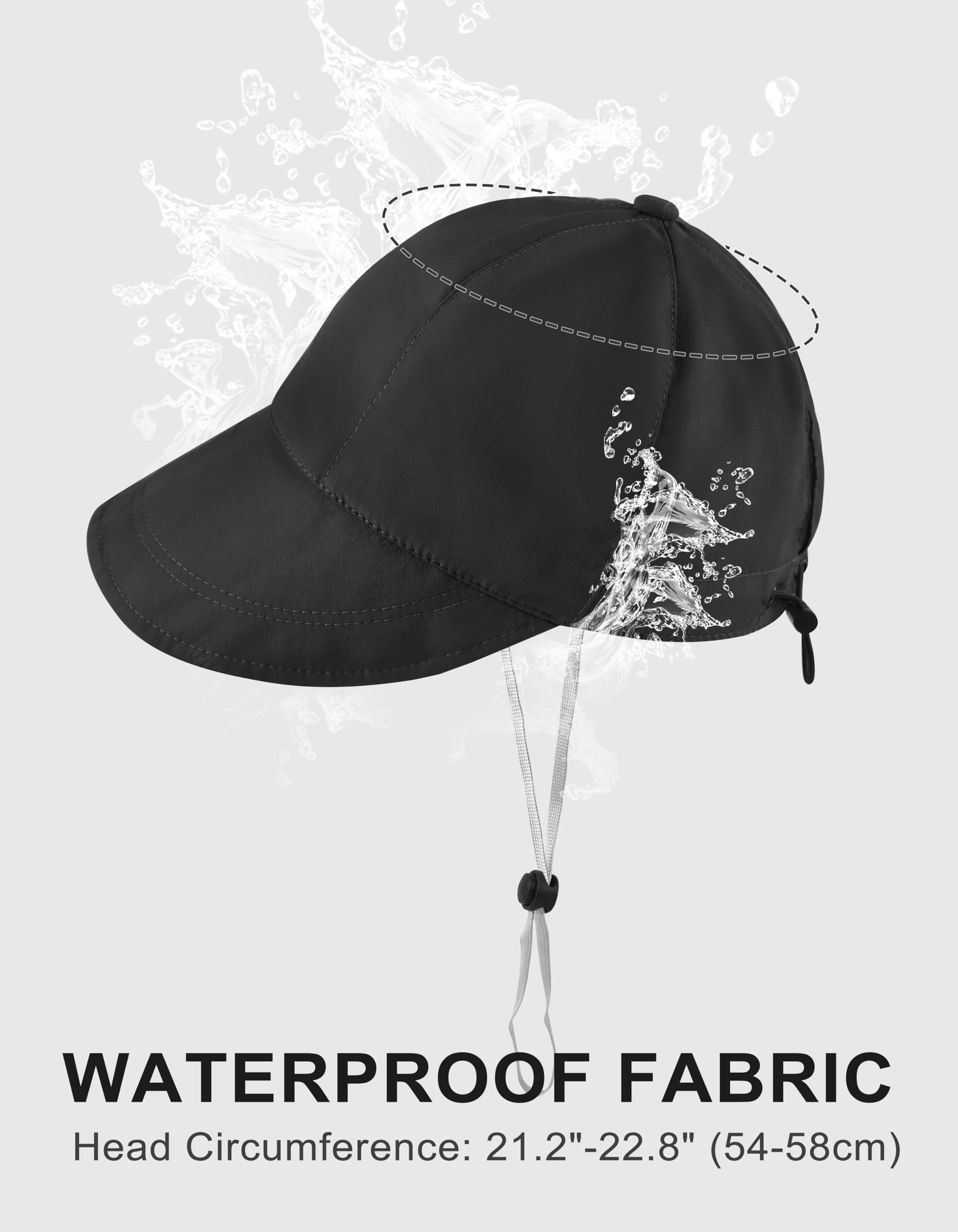 Muryobao Womens Ponytail Baseball Cap Adjustable Summer Quick Drying Baseball Hat Soft UV Sun Protection Hat for Outdoor Sport Travel with Buttons Black