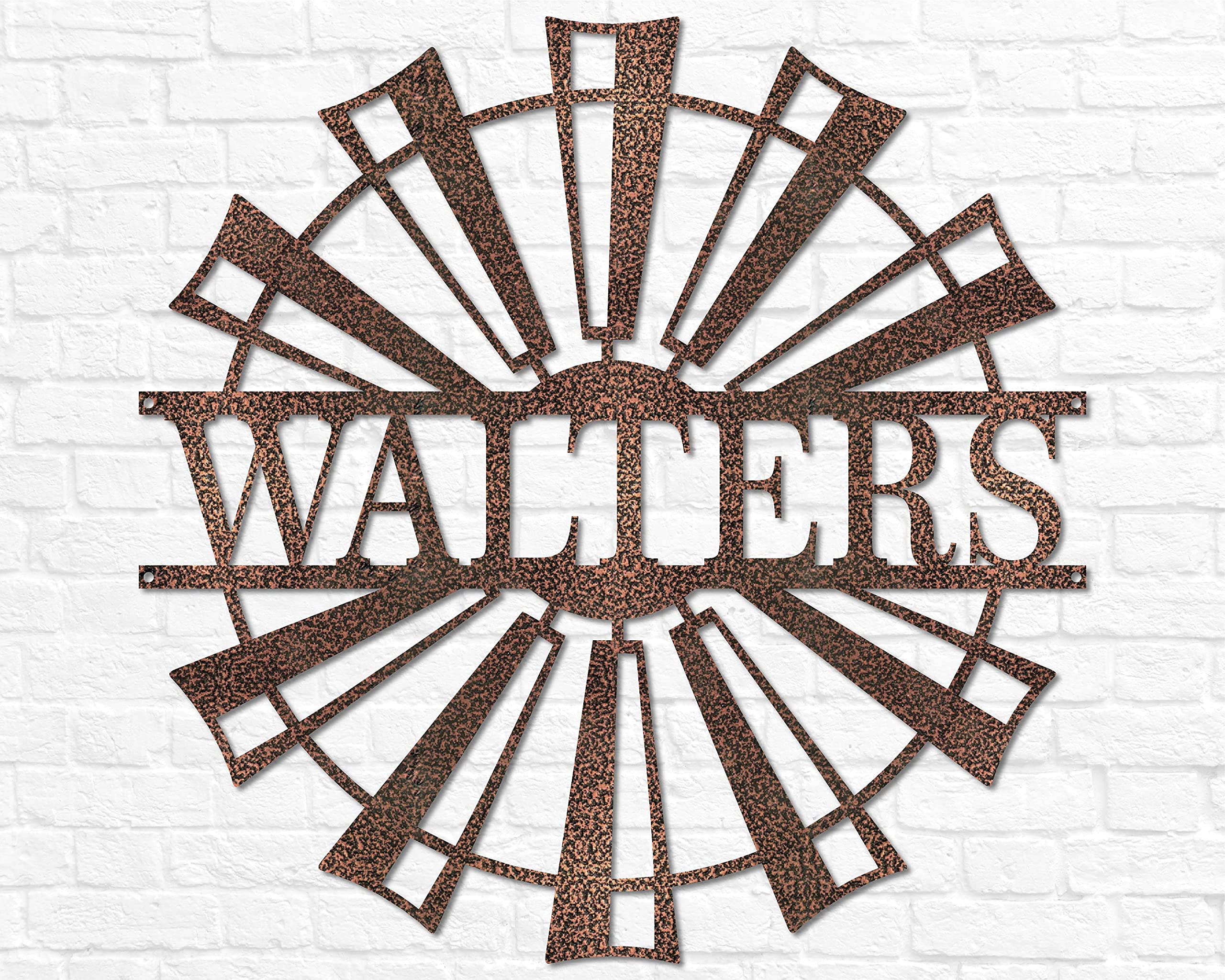 Personalized Windmill Wall Decor Personalized Windmill Sign Custom Windmill Decor Metal Family Name Sign Last Name Farmhouse Decor Farm Sign